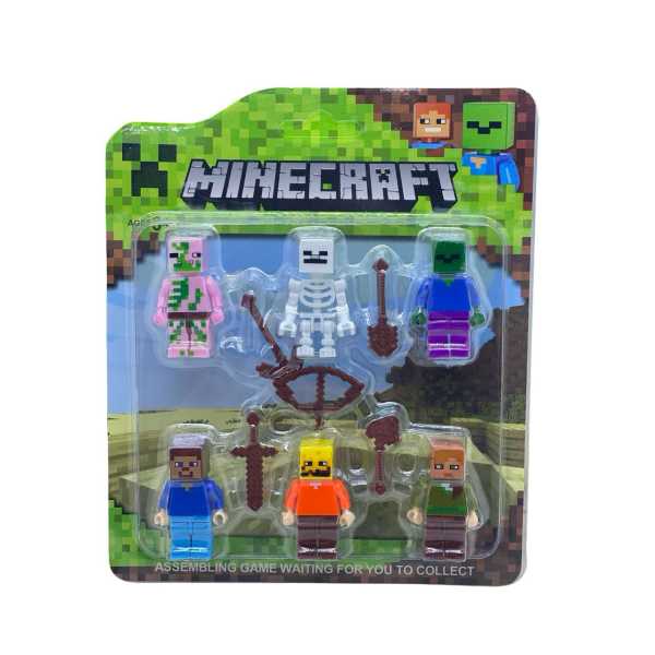 Set 6 Figurine Minecraft Cu Arme - JucariiPentruTine.Com