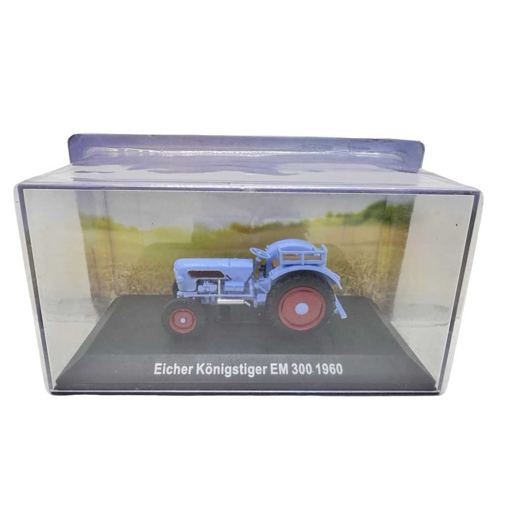 Macheta Tractor Eicher Konigstiger 1960 1:43 Albastru Replica Metal Die ...
